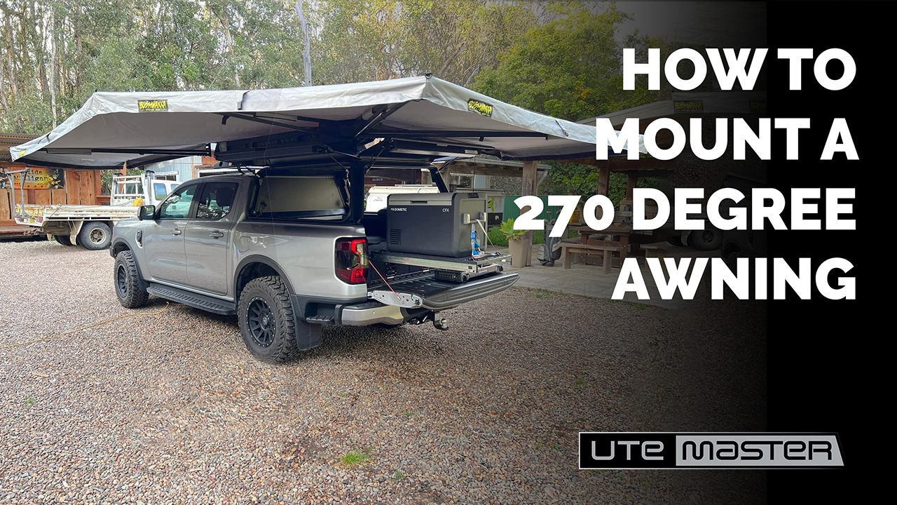How to install a 270 degree awning to a ute canopy